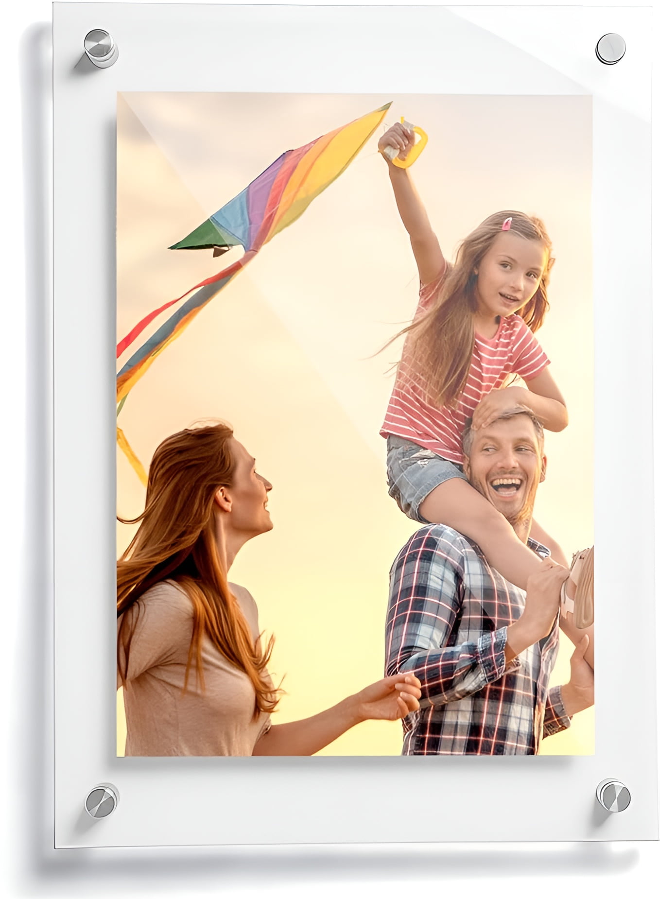 Displaybug Acrylic Frame – Standoff Floating Frame for Photos, Diplomas ...