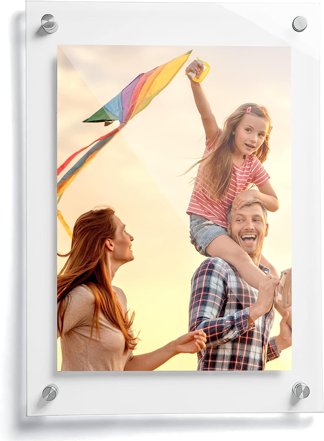 Displaybug Acrylic Frame – Standoff Floating Frame for Photos, Diplomas ...