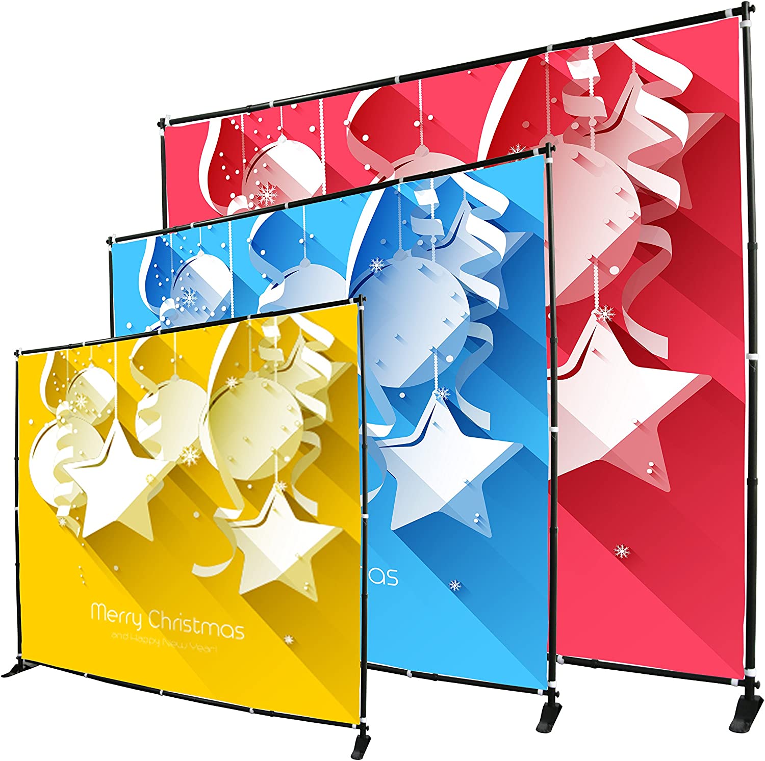 BENTISM 8 X 8 ft Banner Stand Display Backdrop Adjustable Height and ...