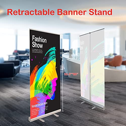 Displayfactory Retractable Roll Up Stand,Aluminum 33½''x 80 ...