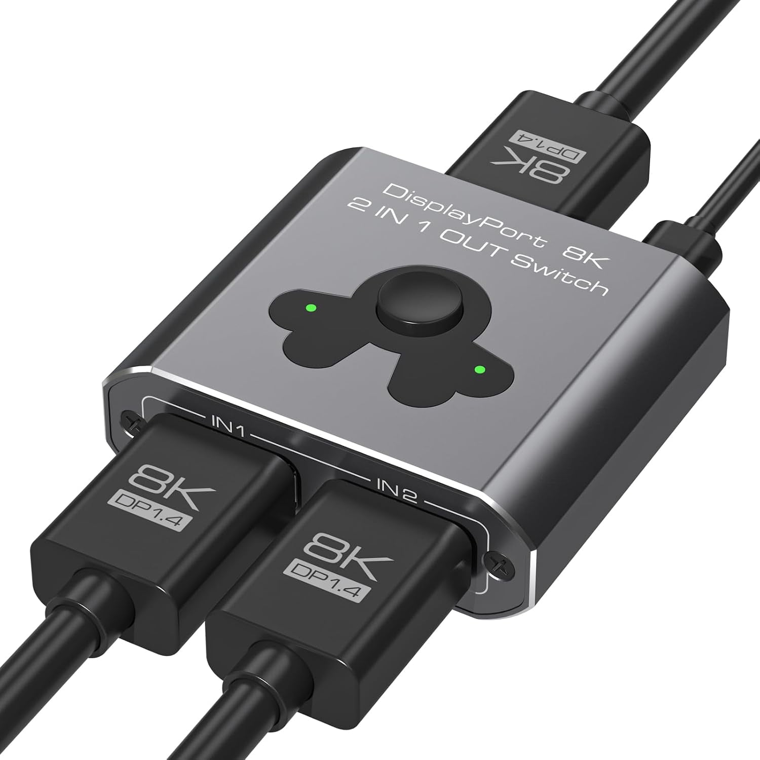 Displayport Switch 2 in 1 Out 8K60Hz 4K144Hz Display Port Switch ...