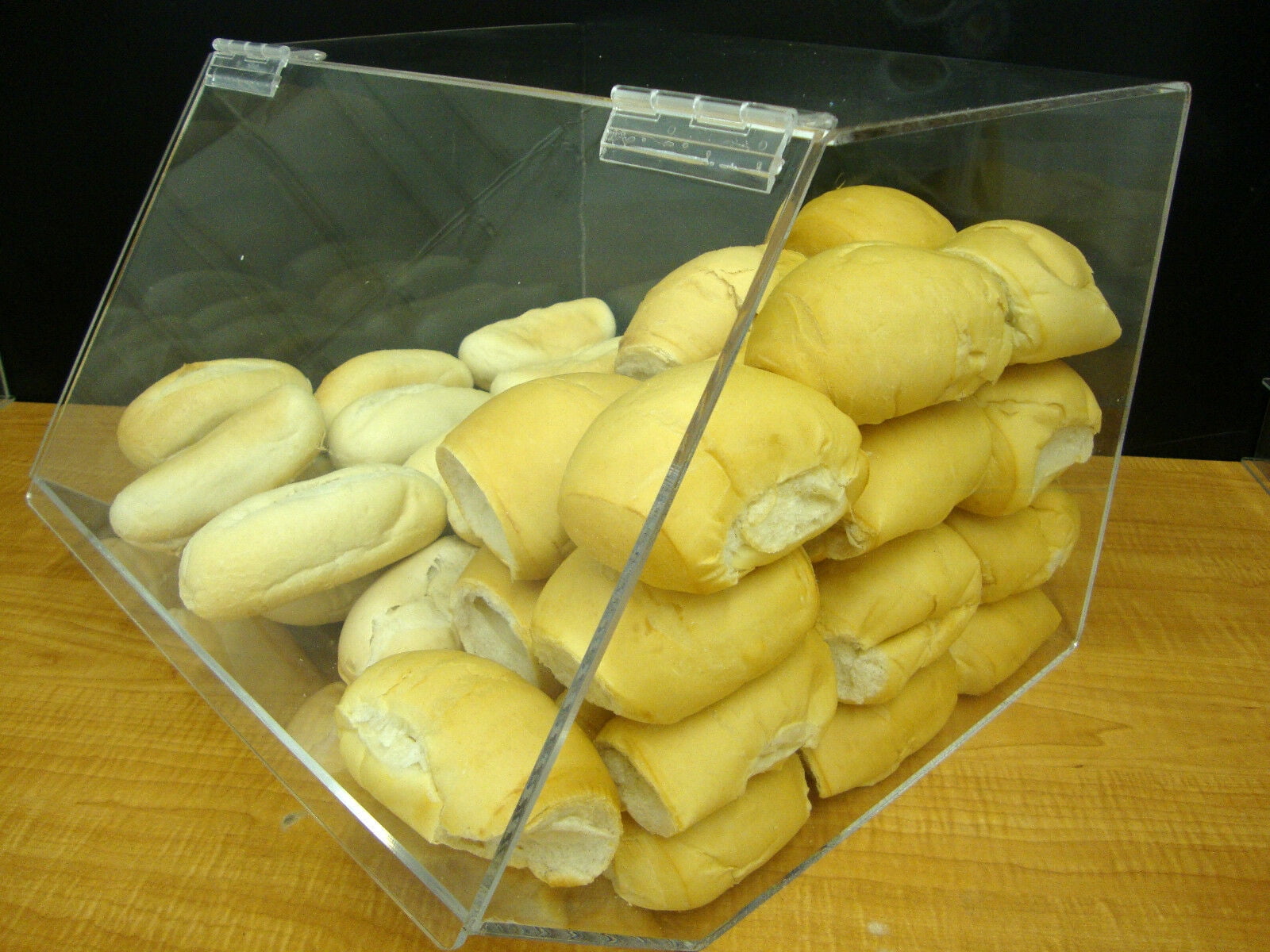Displays2buy. 16"w Bulk Bread Storage Display case Bakery Pastry ...