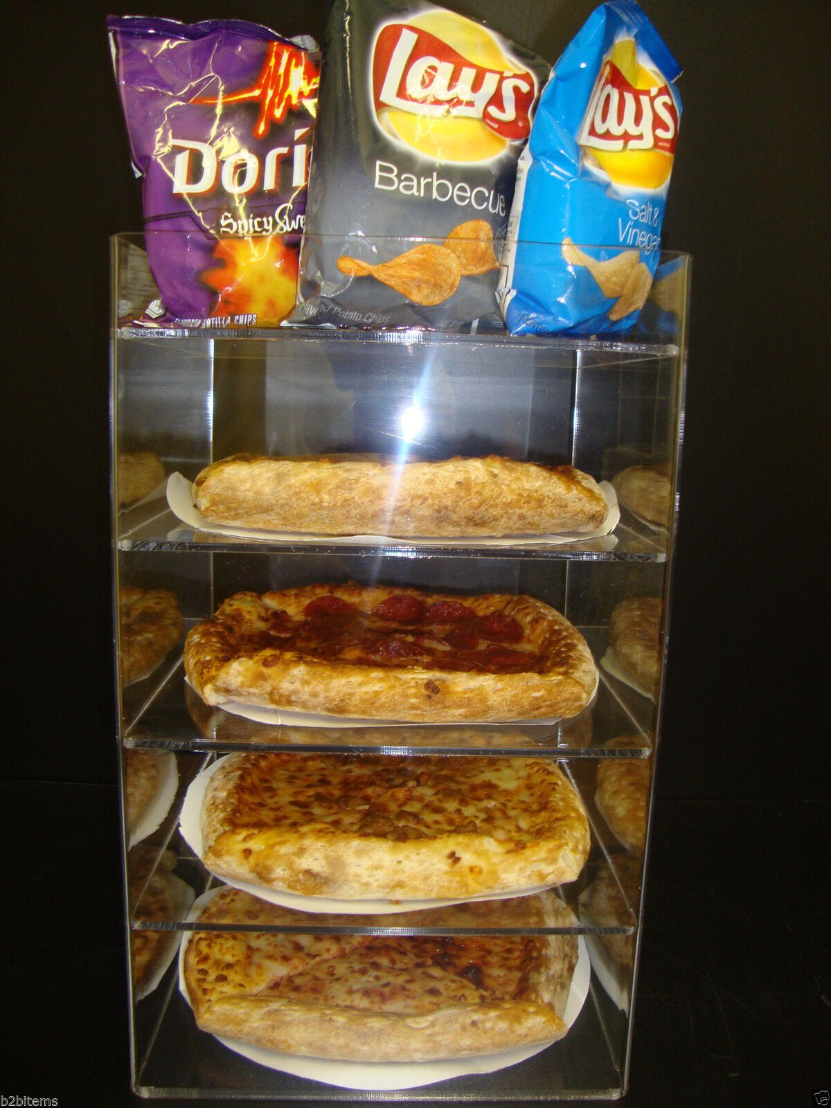 Displays2buy. 8" Pizza Showcase Retail Store Acrylic Display Cases ...