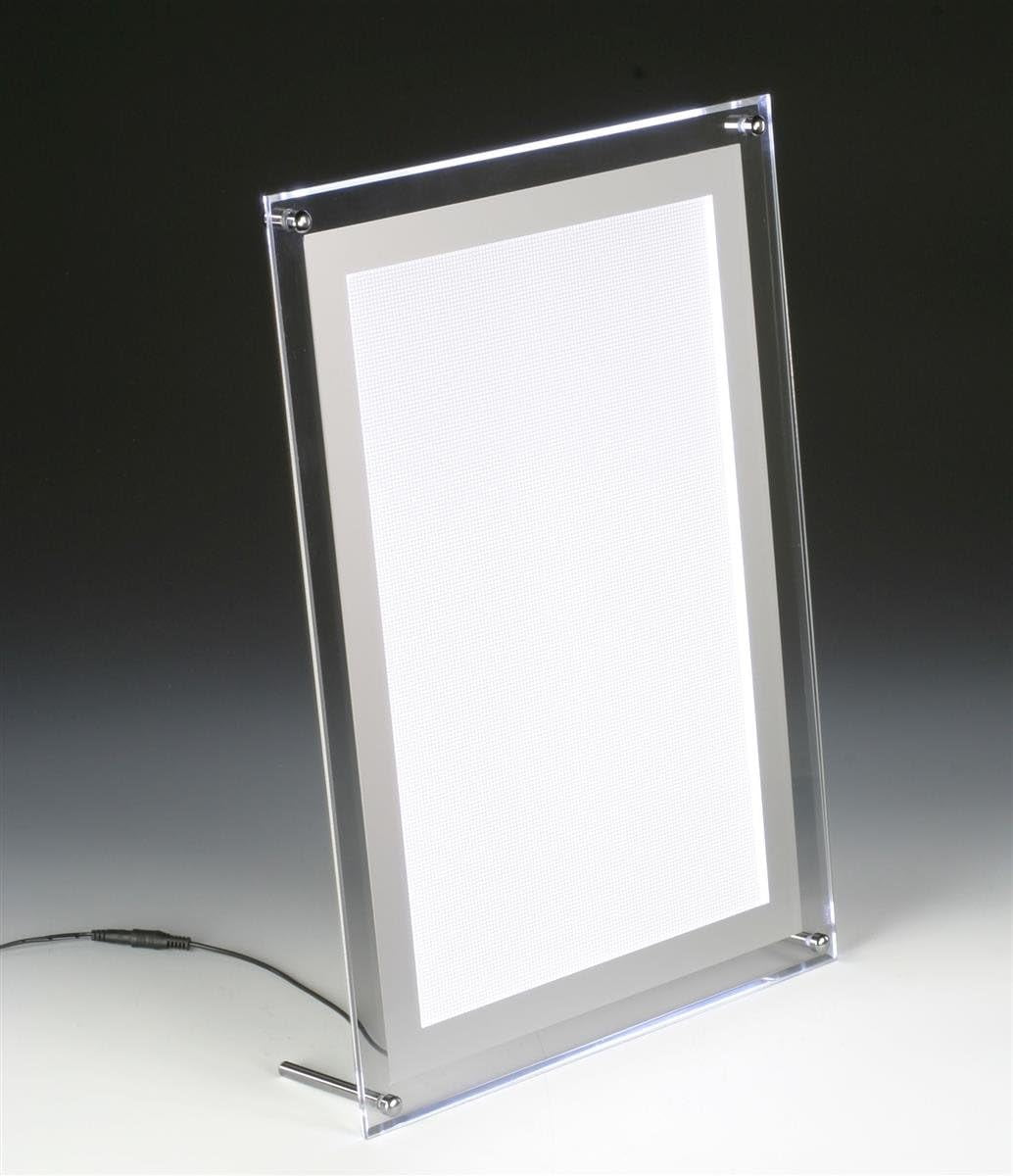 Displays2go 11 x 17 LED Picture Frame - Lighted Photo Frame for Home ...