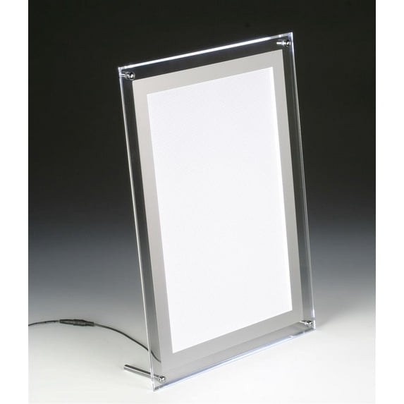 Displays2go 11 x 17 LED Picture Frame - Lighted Photo Frame for Home ...