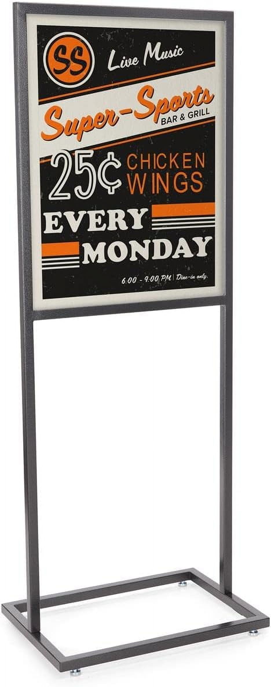 Displays2go 22x28 Sign Holder - Metal Sign Frame Free Standing Poster ...