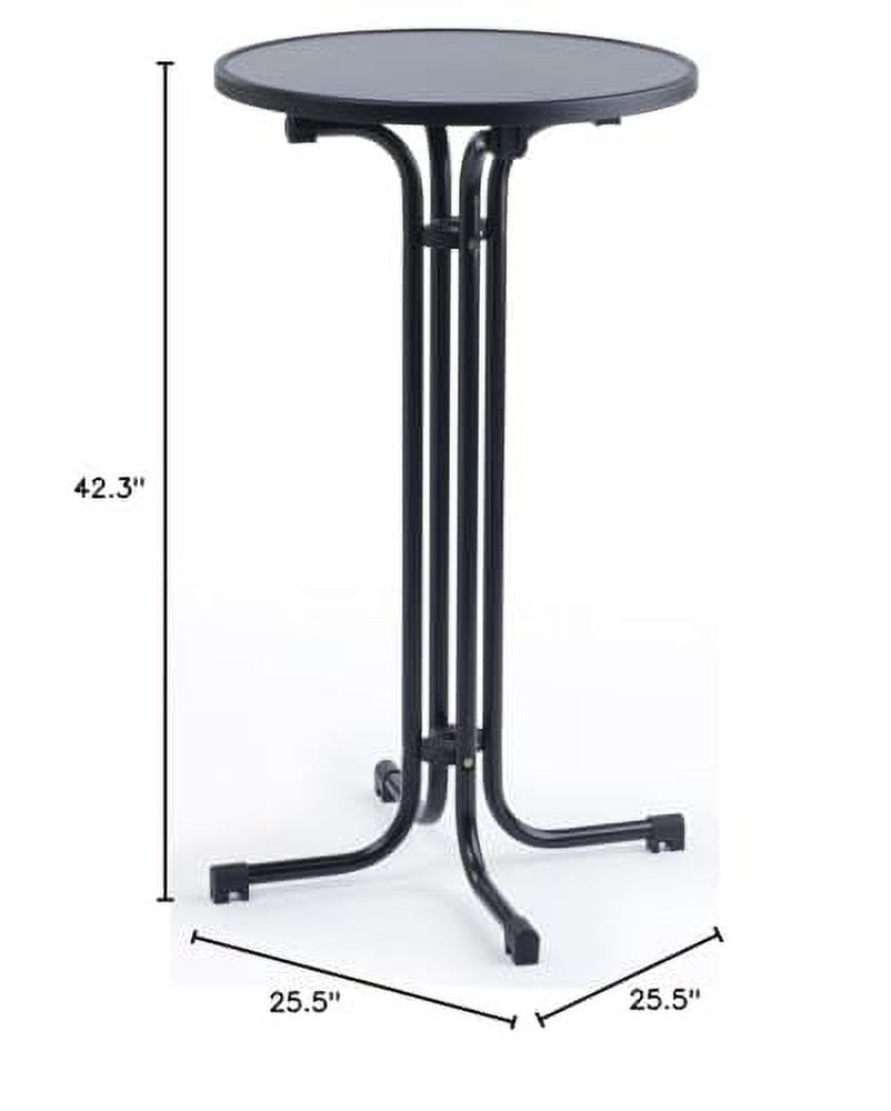 Displays2go 23.5 Inch Round Pub Table with MDF Top, 42.25 Inch Tall ...