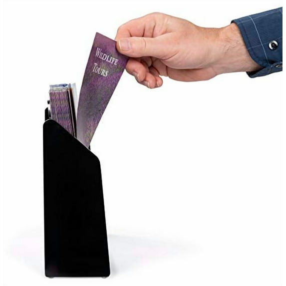 Displays2go 4-Pocket Brochure Holder for Tabletop Use, Fits 4x9 ...