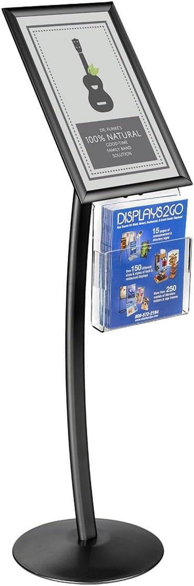 Displays2go 49.3 inch Floor Standing Sign Holders, Snap Frames Display ...