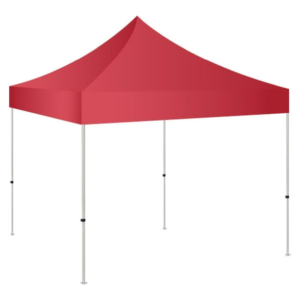 Displays2go 5x5 Commercial Pop Up Canopy, Height Adjustable, Wheeled ...