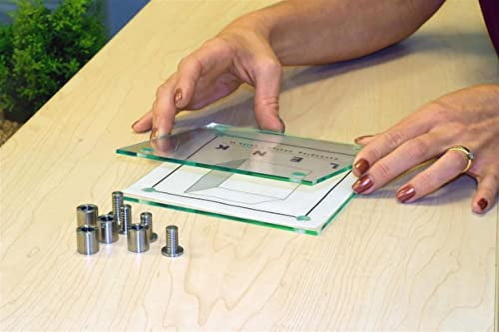 Displays2go 6" x 6" Film Sheets for EDSIGN66, 3 Transparent, 3 Frosted ...