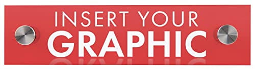 Displays2go 8 x 2 Clear Acrylic Bathroom Signs, Standoff Room Number ...