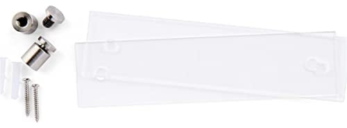 Displays2go 8 x 2 Clear Acrylic Bathroom Signs, Standoff Room Number ...