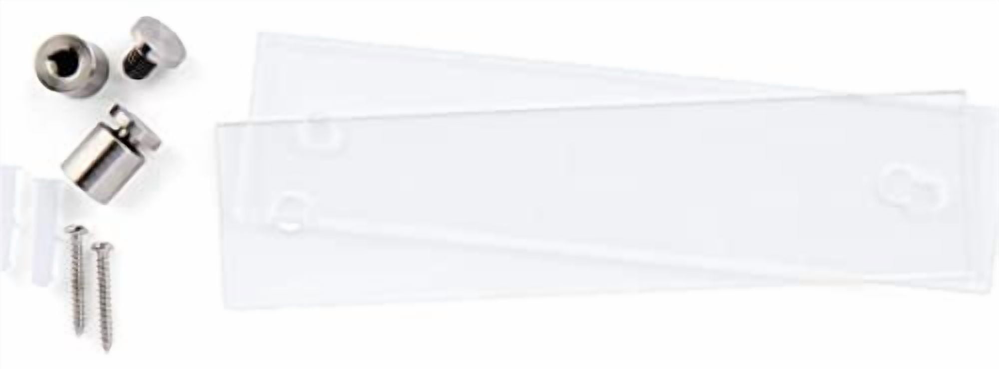 Displays2go 8 x 2 Clear Acrylic Bathroom Signs, Standoff Room Number ...