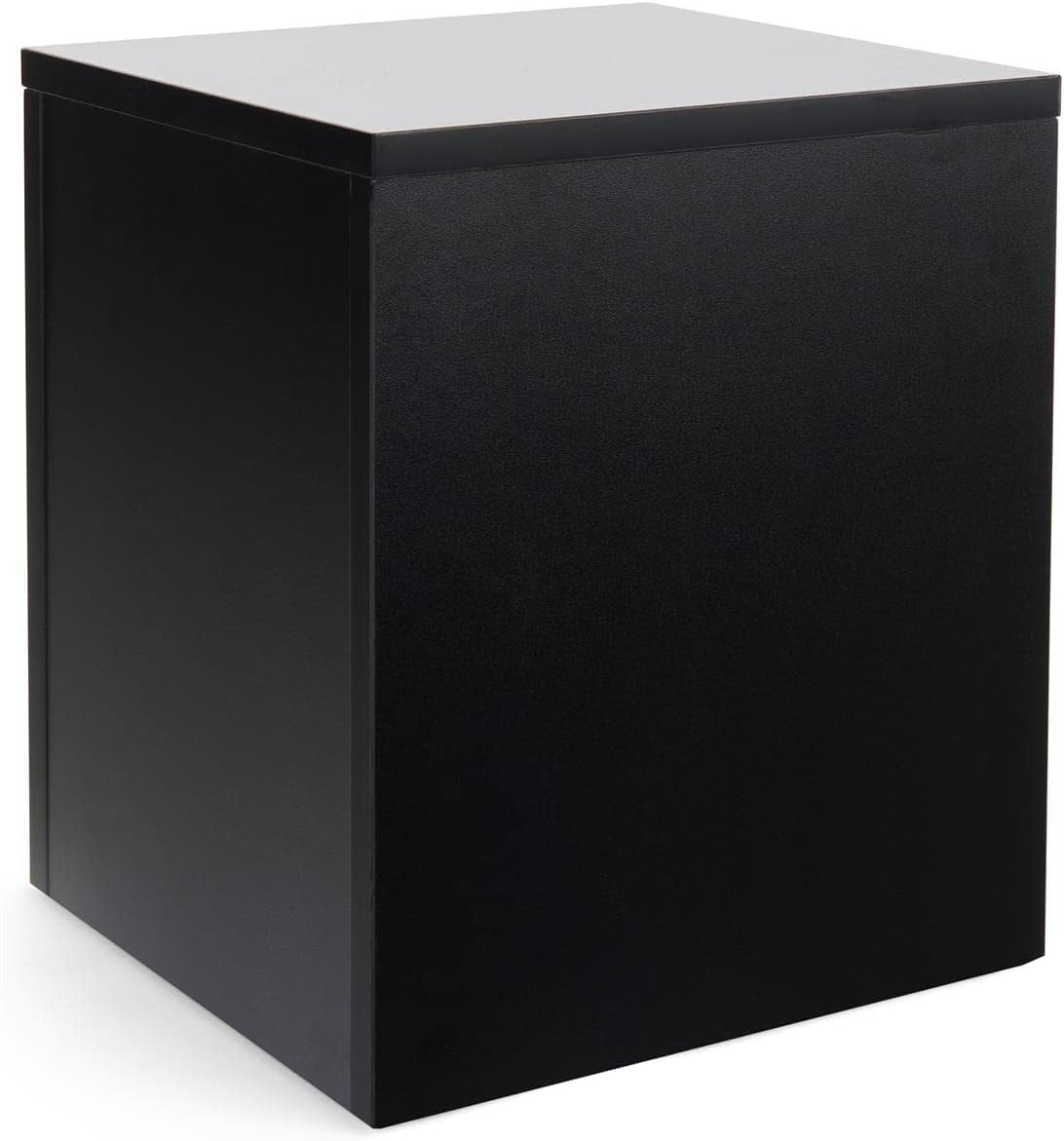 Displays2go Black Retail Display Pedestal with Collapsible Design ...