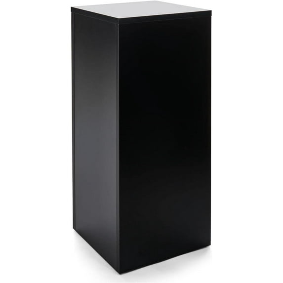Displays2go Black Retail Display Pedestal with Collapsible Design ...