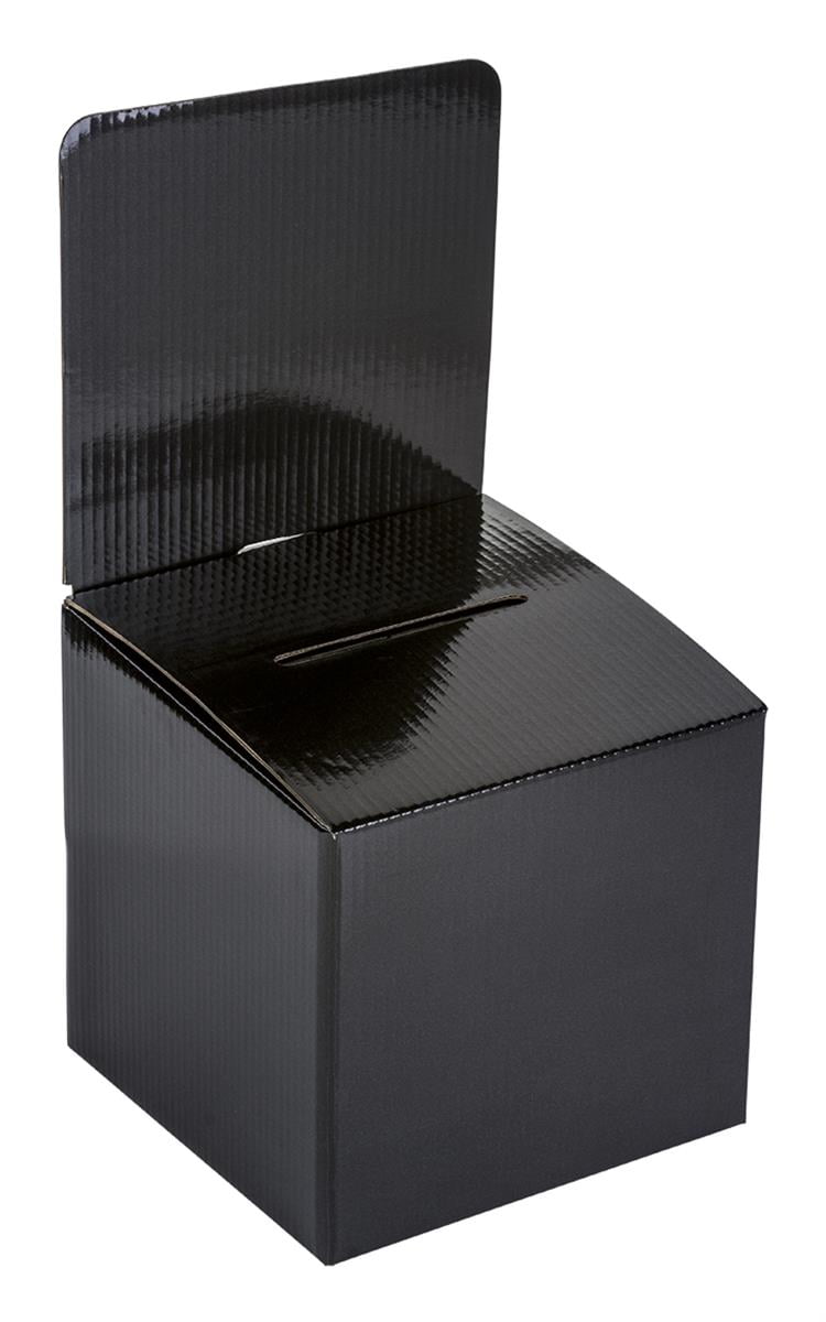 Displays2go Cardboard Ballot Box, Set of 10, Countertop Suggestion Box ...