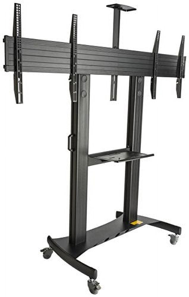 Displays2go EMDB4060BK Dual HDTV Stand with Wheels, Holds (2) 40-60" TV ...