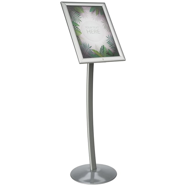 Displays2go Floor Mounted Menu Sign, Snap-Open Design, Locking ...