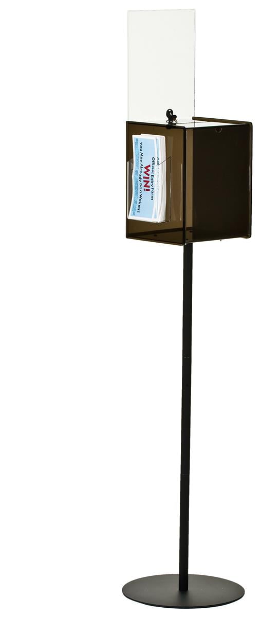 Displays2go Floor-standing Ballots Box with Side Pocket for Entry Forms ...