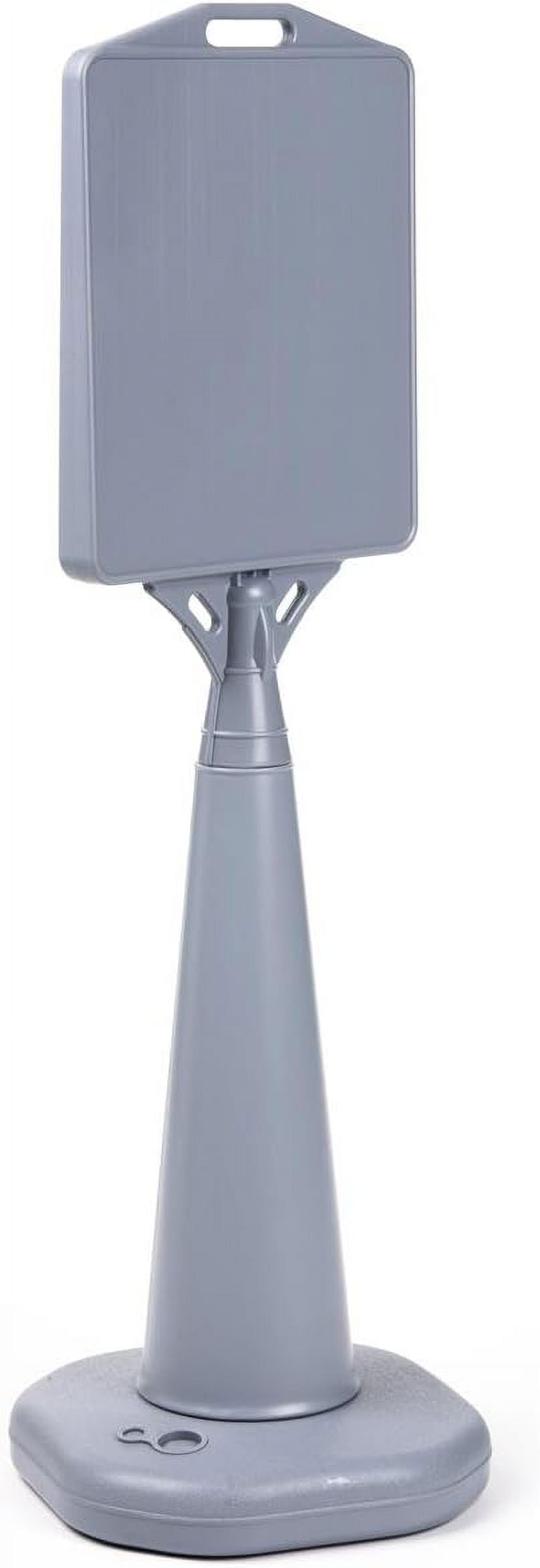 Displays2go Heavy-Duty Grey Plastic Outdoor Cone Sign Holds 13 x 15 ...