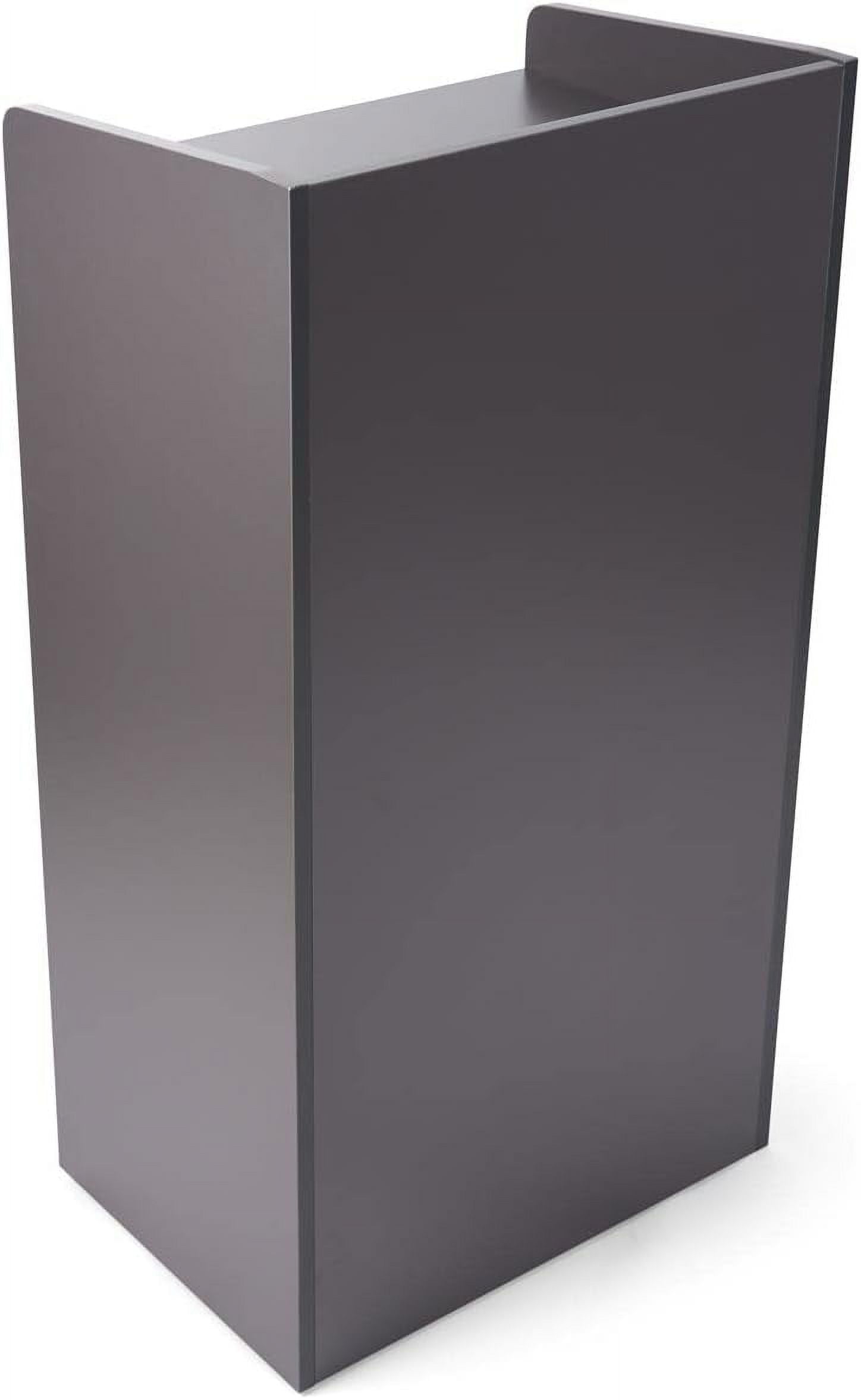 Displays2go Hostess Station with Adjustable Shelf and Hidden Wheels ...