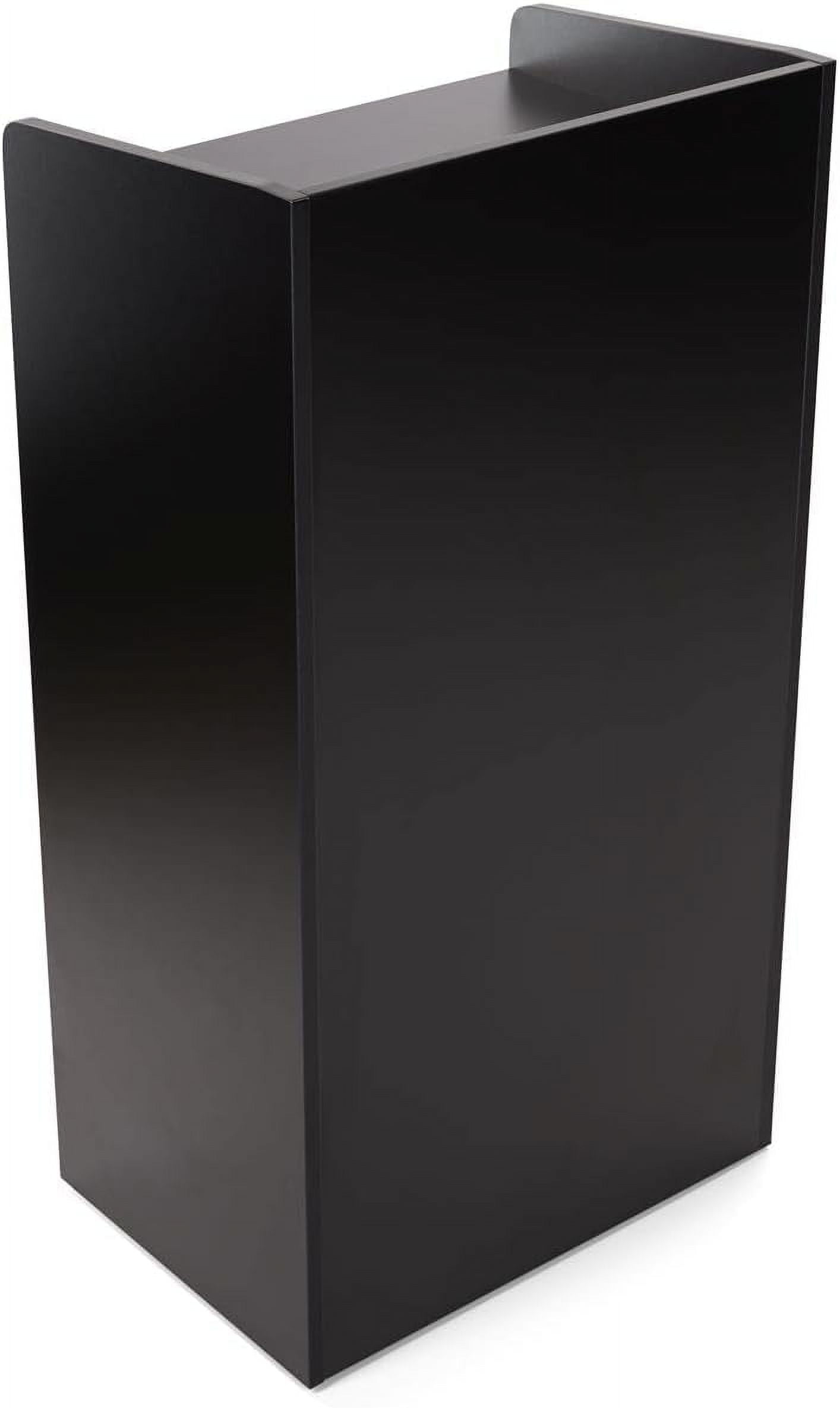 Displays2go Hostess Station with Adjustable Shelf and Hidden Wheels ...