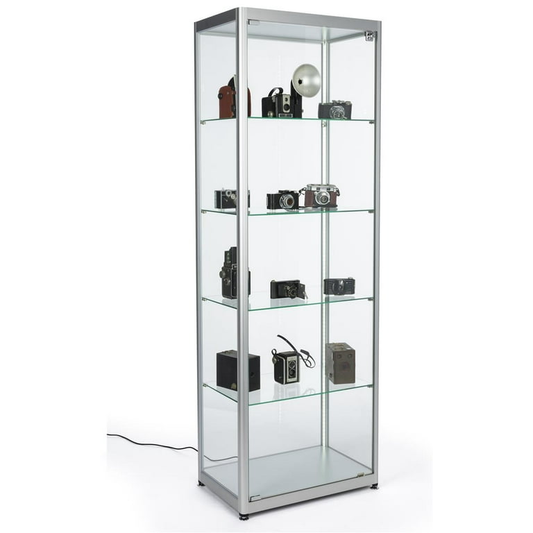 Aluminum Glass Display Cabinet Aluminum Glass Display Showcase Brushed