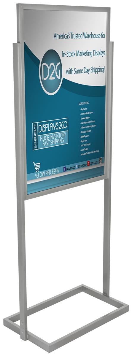 Displays2go MFPH1824SV 24x36-Inch Poster Sign Stand, Double Sided with ...