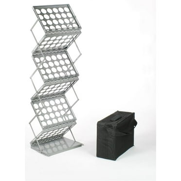 Portable Magazine Display Rack, 12 Pockets, Spinning Tiered Holders ...