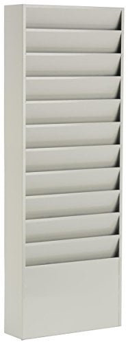 Displays2go Office File Folder Wall Rack, 11 Tiered Pockets, Medical ...