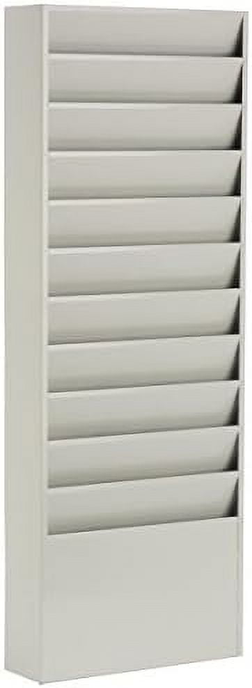 Displays2go Office File Folder Wall Rack, 11 Tiered Pockets, Medical ...