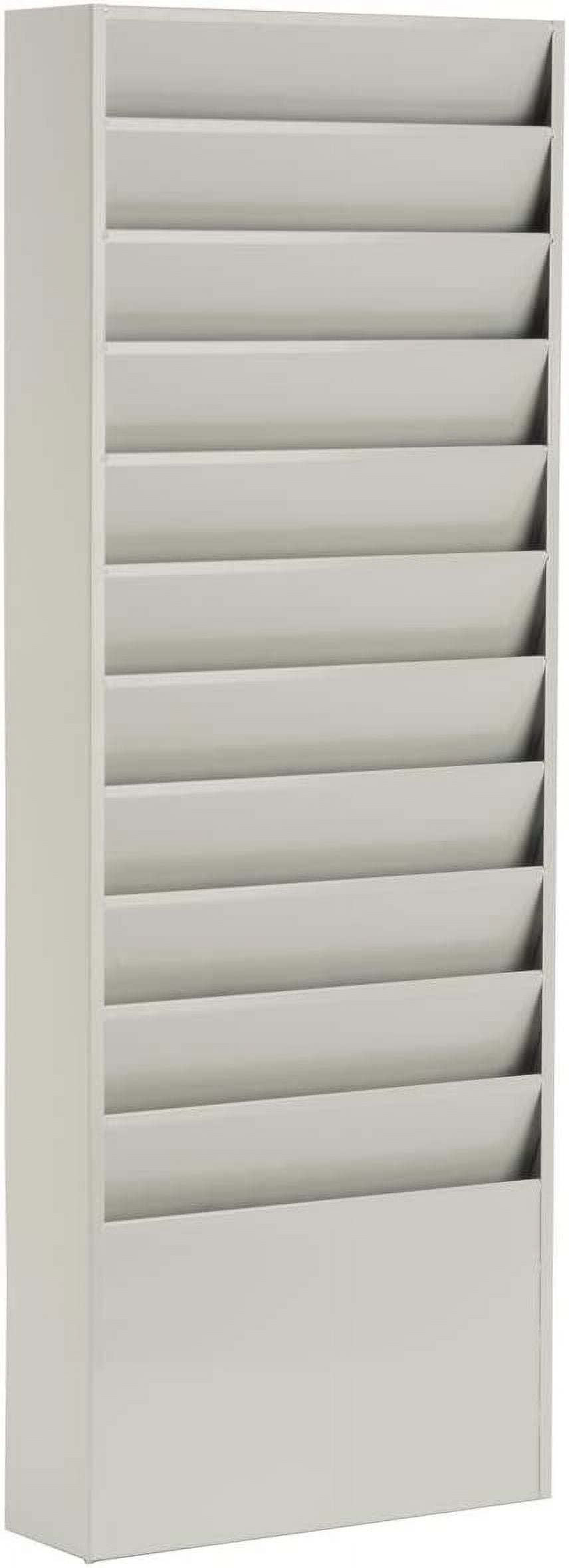 Displays2go Office File Folder Wall Rack, 11 Tiered Pockets, Medical ...