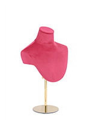 Displays2go PU Foam Headless Mannequin Bust, Countertop - Pink (SMFBFUS ...