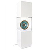 Displays2go Pedestal Exhibition Stand, Secure Acrylic Case, Locking ...