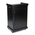Displays2go Mobile Rolling Podiums with Adjustable Shelves, Locking ...