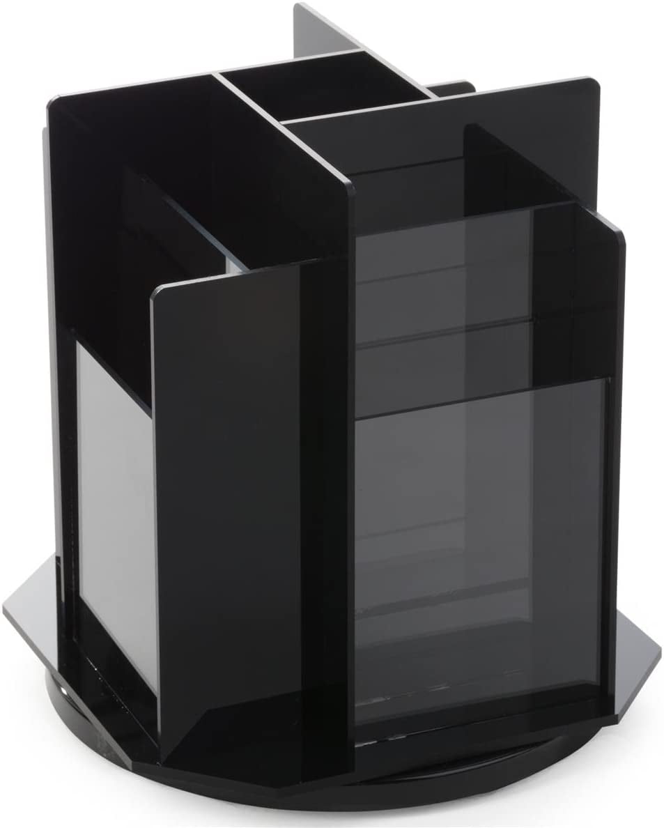 Displays2go Rotating Literature Rack with (8) 4x9 Tiered Pockets ...