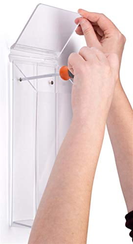 Displays2go Set of 2 Outdoor Clear Brochure Holder, Wall Mounting ...