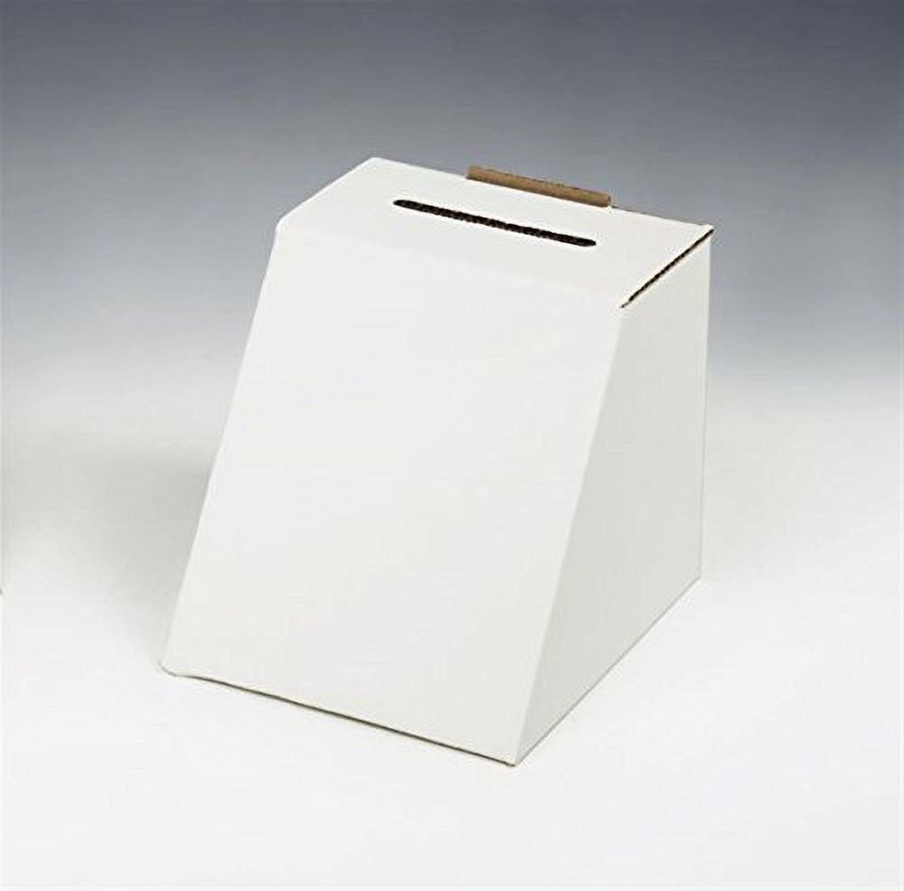Displays2go Set Of 25 6 X 5 X 8 Inch White Cardboard Ballot Boxes Displays2go Set Of 25 6 X 5 X 8 Inch White Cardboard Ballot Boxes