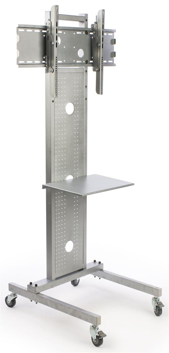 Displays2go, Steel TV Stand with Wheels, Floor Standing, Wheels ...