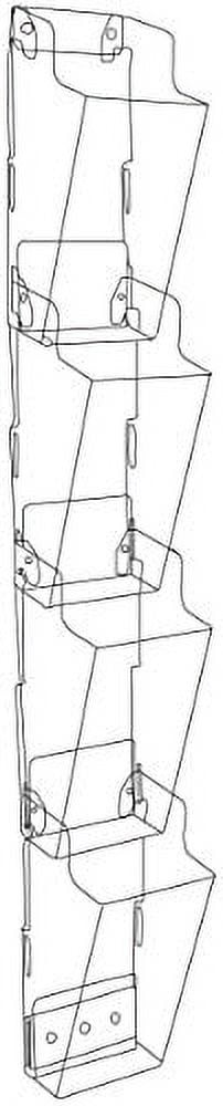 Displays2go Wall Mount Brochure Holder, Eight Full-Size Pockets, Holds ...