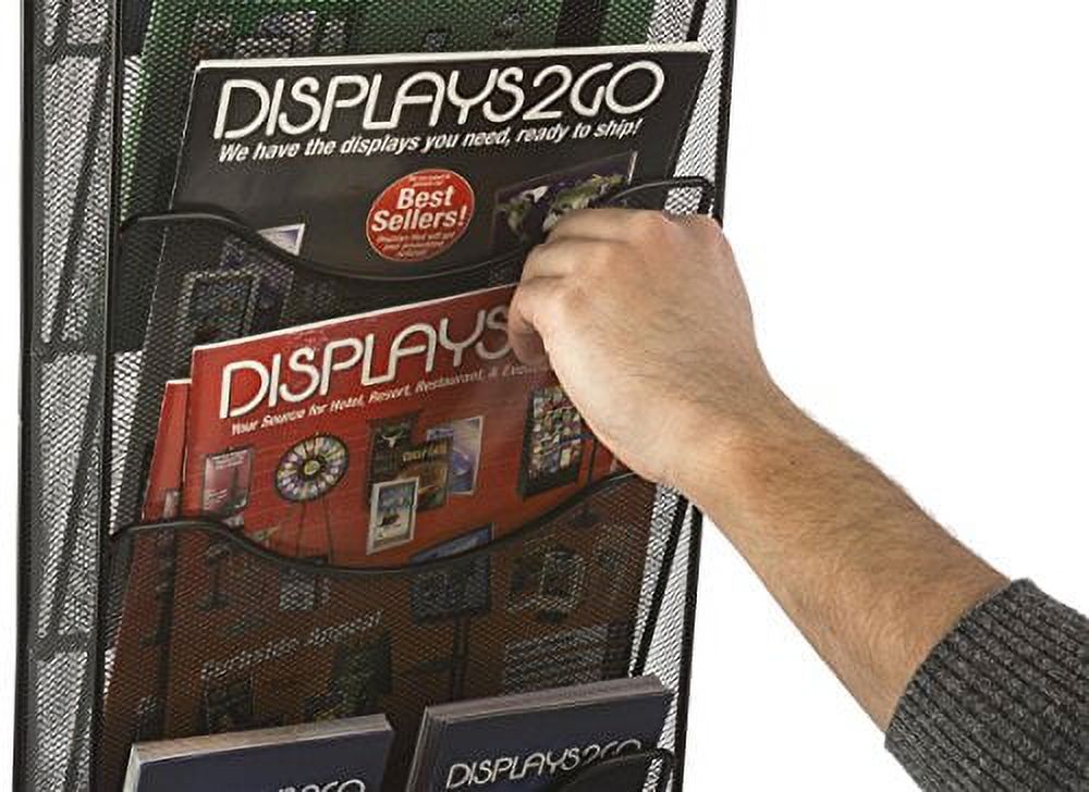 Displays2go Wall Mount Literature Rack, File Folder Organizer, 10 ...