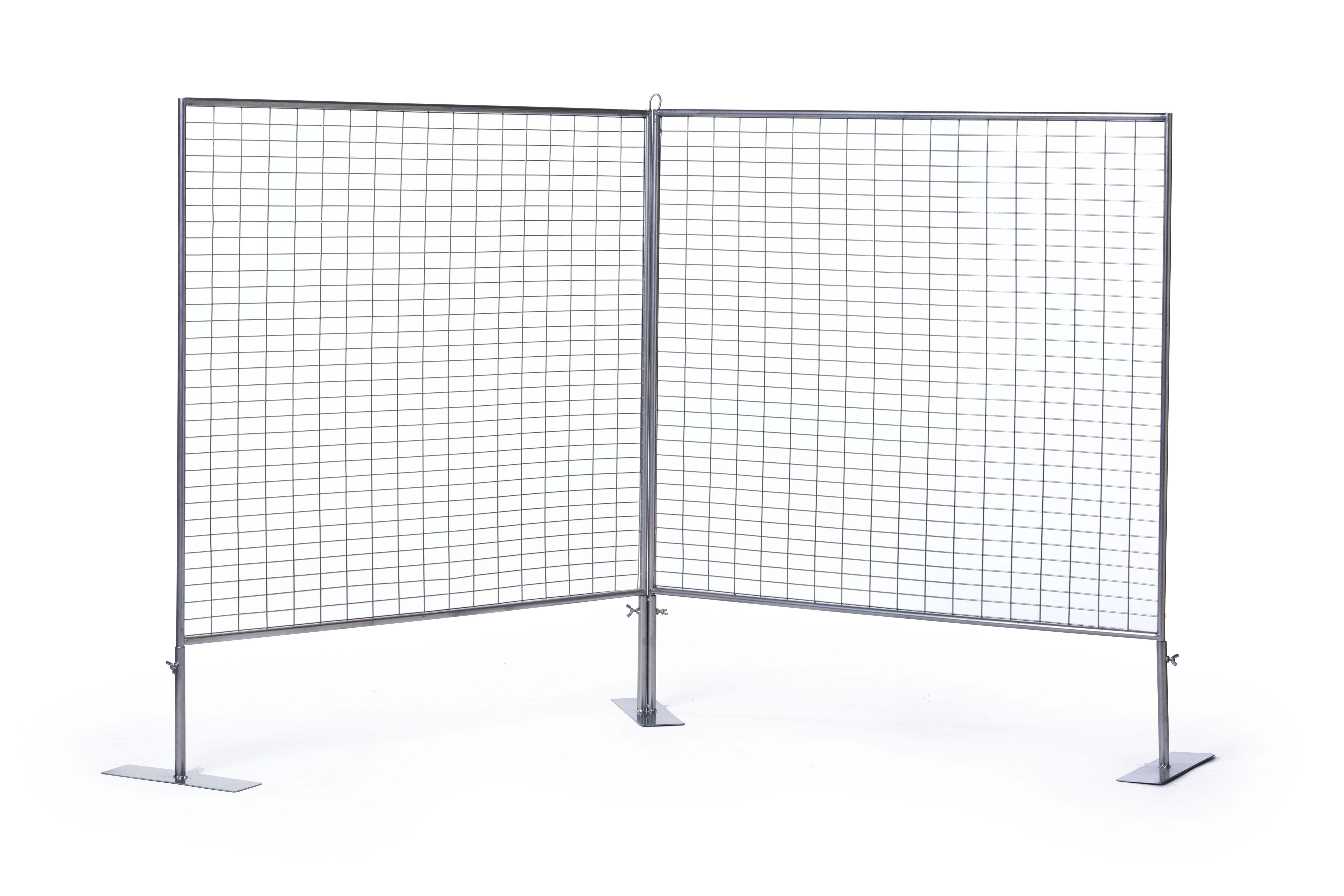 Displays2go Wire Gridwall Panels, Iron Construction – Silver Finish ...