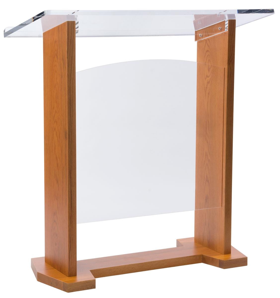 "Displays2go 44"" Wood and Acrylic Church Pulpits for Office, Classroom ...