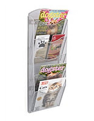 Displays2gp Single & Multi-Tiered Metal Mesh Literature Wall Rack, 5-10 ...