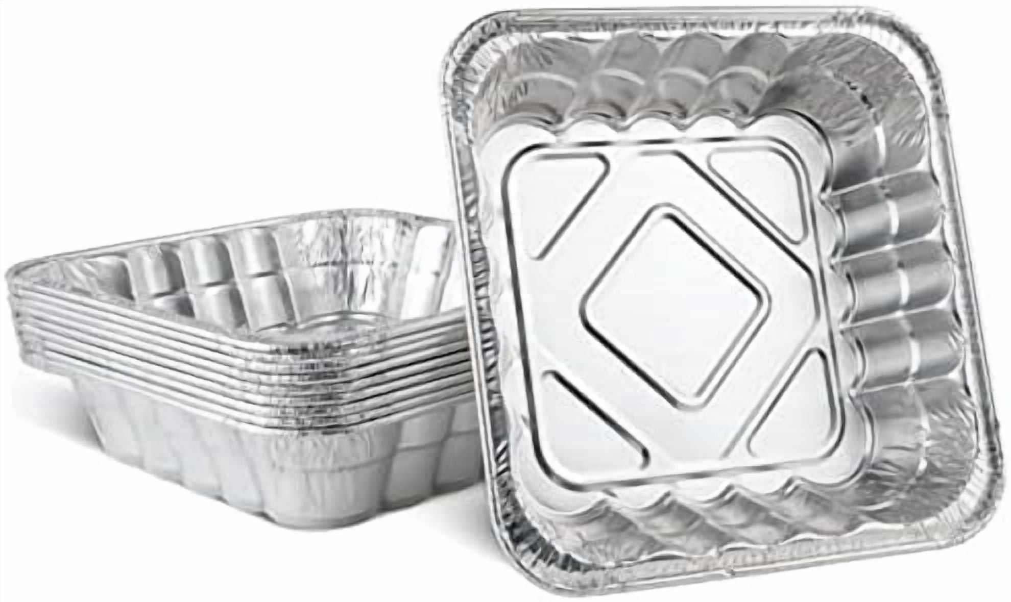 Disposable 10'' X 10'' X 3'' Inch Square Aluminum Tin Foil Baking Pans ...