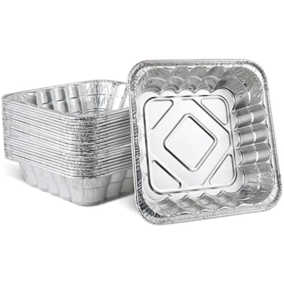 Disposable 10'' X 10'' X 3'' Inch Square Aluminum Tin Foil Baking Pans ...
