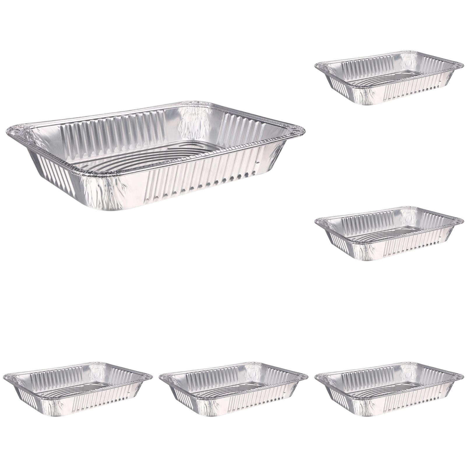 Disposable 10 pcs Large Aluminium Foil Trays – Deep Food Containers for ...