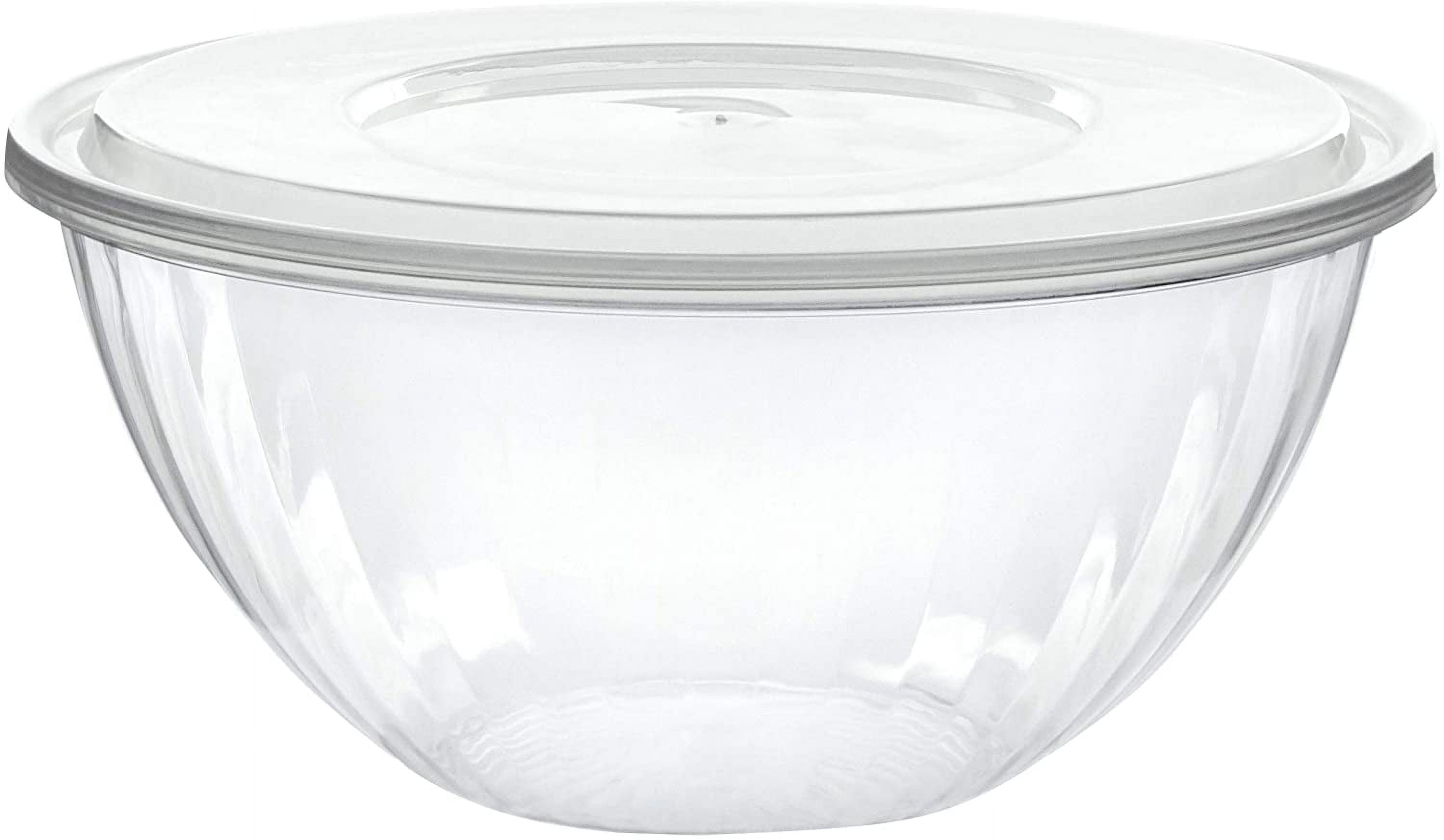 Disposable 150 Ounce Round Crystal Clear Plastic Serving Bowls, With ...