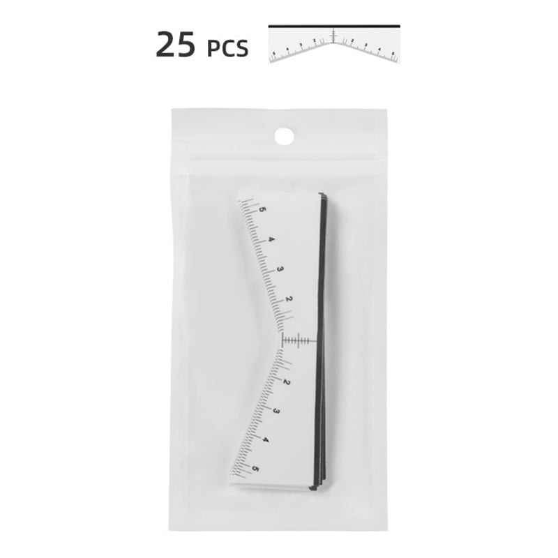 Disposable 20/25pcs Eyebrow Ruler Sticker Self-adhesive Eyebrow Tattoo ...